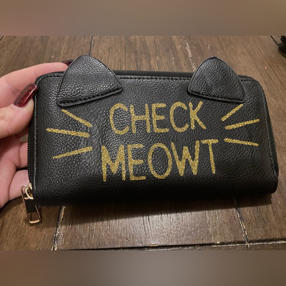 Amazon | Bags | Check Meowt Kitty Wallet | Poshmark